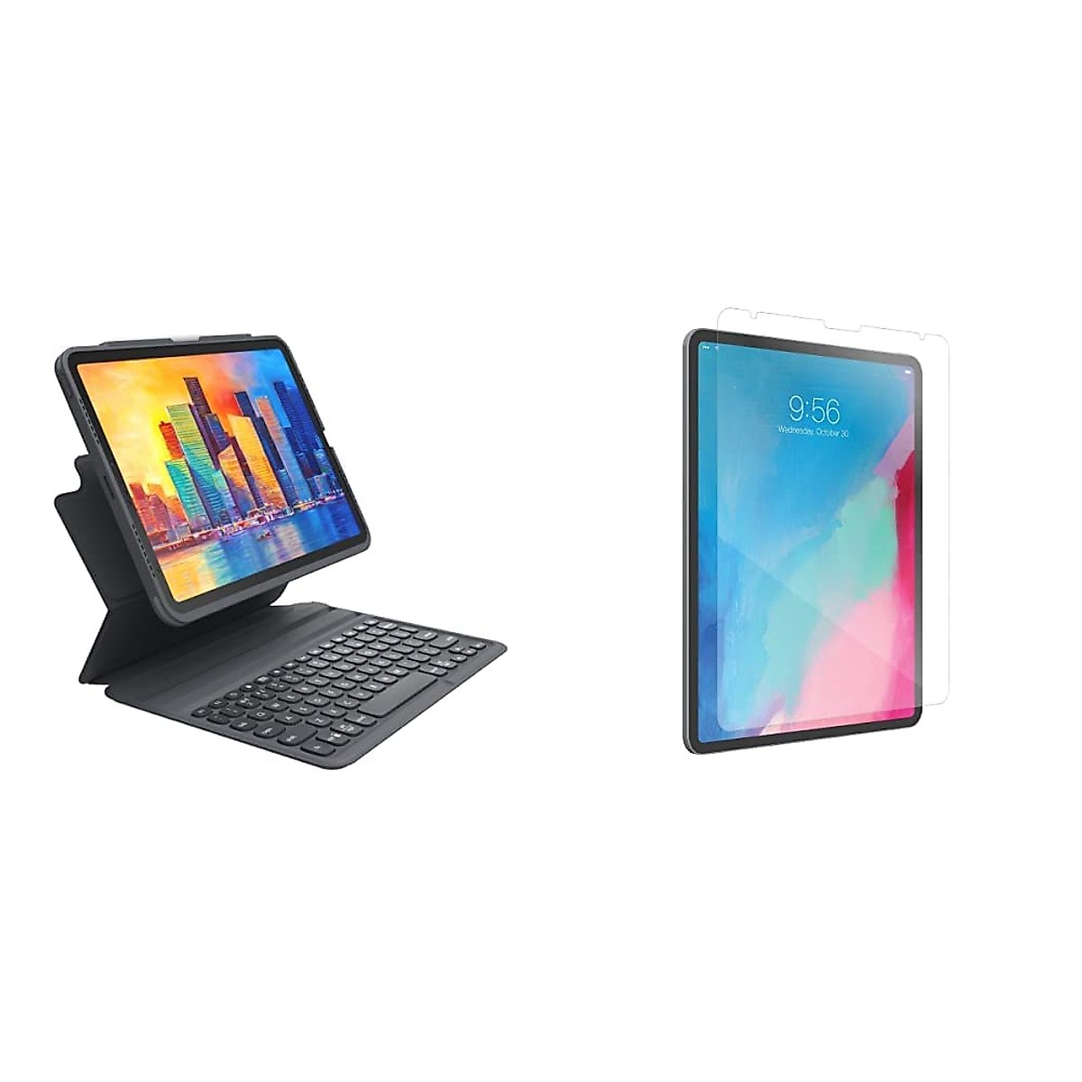 ZAGG Pro Keys Detachable Case and Keyboard for Apple iPad Air 10.9 with InvisibleShield Glass Plus Screen Protector