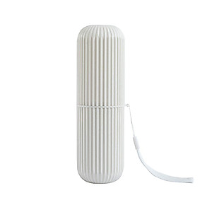1 Piece Plastic Toothbrush Case Holder Travel Toothpaste Toothbrush Bin Holder Storage Wash Cup for Outdoor Travel Trip, Beige