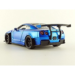 Jada Toys Fast & Furious 1:24 2009 Brian's Nissan GT-R R35 Ben Sopra Die-cast Car, Toys for Kids and Adults Blue