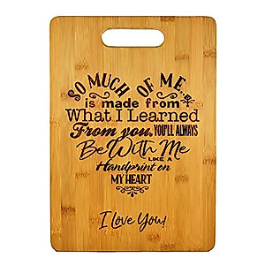 Mothers Gift – Special Love Heart Poem Bamboo Cutting Board Design Mom Gift Mothers Day Gift Mom Birthday Christmas Gift Engraved Side For Décor Hanging Reverse Side For Usage (9.75x13.75 Rectangle)