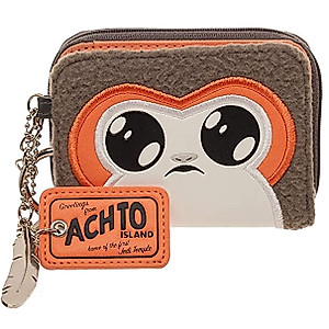 S Wars Porg Face Coin Purse Clutch Wallet