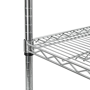 ETKEGHIP Adjustable Shelving with Wheels, 1760Lbs Heavy Duty 4-Tier Shelving Metal Shelves, 60x24x58in Steel Wire Storage Shelf Commercial Grade Utility Rack for Garage, Kitchen