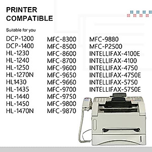 NIRE TN460 Toner Compatible TN-460 Cartridge Replacement for Brother DCP-1200 DCP-1400 HL-1230 HL-1240 HL-1250 HL-1270N HL1430 HL-1435 HL-1440 HL-1450 HL-1470N MFC-8300 Printer (1-Pack,Black )