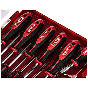 Milwaukee Set of 12 Tri-Lobe Screwdrivers 4932472003,Red