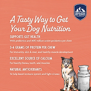 Yogurt Sticks, Prebiotic & Probiotics,Protein Rich - Lactose Free - Gluten Free - Corn Free - Grain Free ,USA Made for All Breeds ,5 pieces of Droolicious Yogurt Sticks ,Bacon Flavor