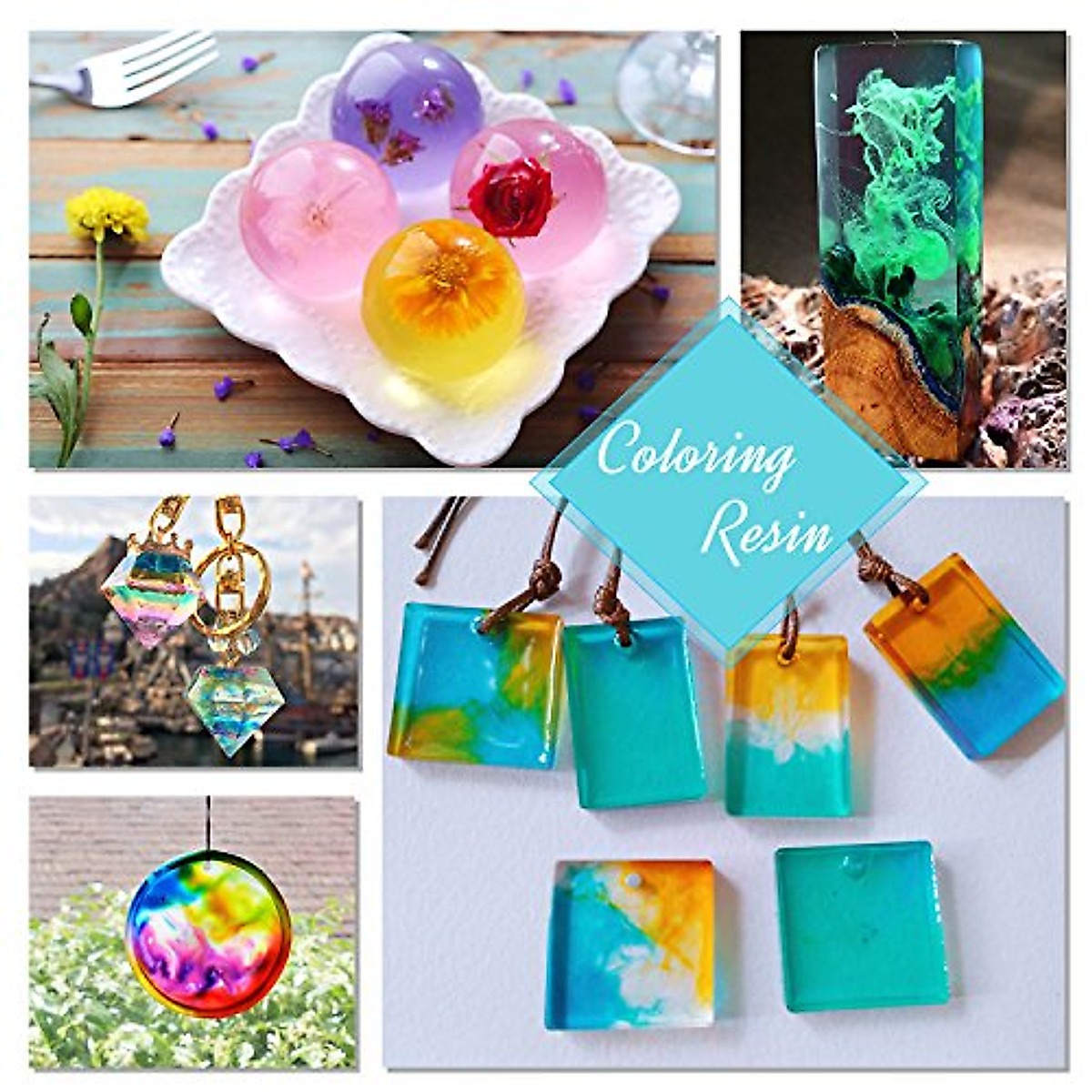 UV Resin 500g - Crystal Clear Improved Ultraviolet Curing Epoxy Resin for DIY Jewelry Making, Craft Decoration - Hard UV Glue Solar Cure Sunlight Activated Resin for Casting & Coating, DIY Resin Mold