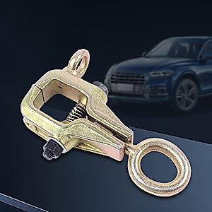 5 Ton Wide Mouth Auto Car Body Repair Tool Electromechanical Maintenance Steel Material Ergonomic Design Self-tightening Pull Clamp Dent Puller 2 Way Gold Frame