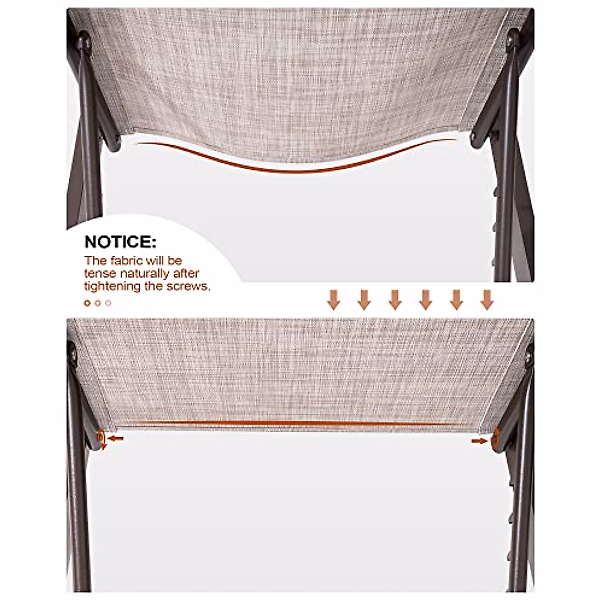 Crestlive Products Patio Chaise Lounge Set, 2PCS Outdoor Aluminum Lounge Chairs with 1PC Side Table, Adjustable Five-Position Recliner for Beach Pool Sunbathing Lawn, Yard (Beige)