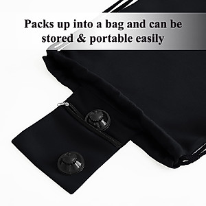 StangH Blackout Blind Shades for Curtain Liners - Temporary Travel Portable Adjustable Light Blocking Curtains for Car/Bay/Roof Window/Sliding Door/Nursery, Black, W51 x L78, 1 Panel