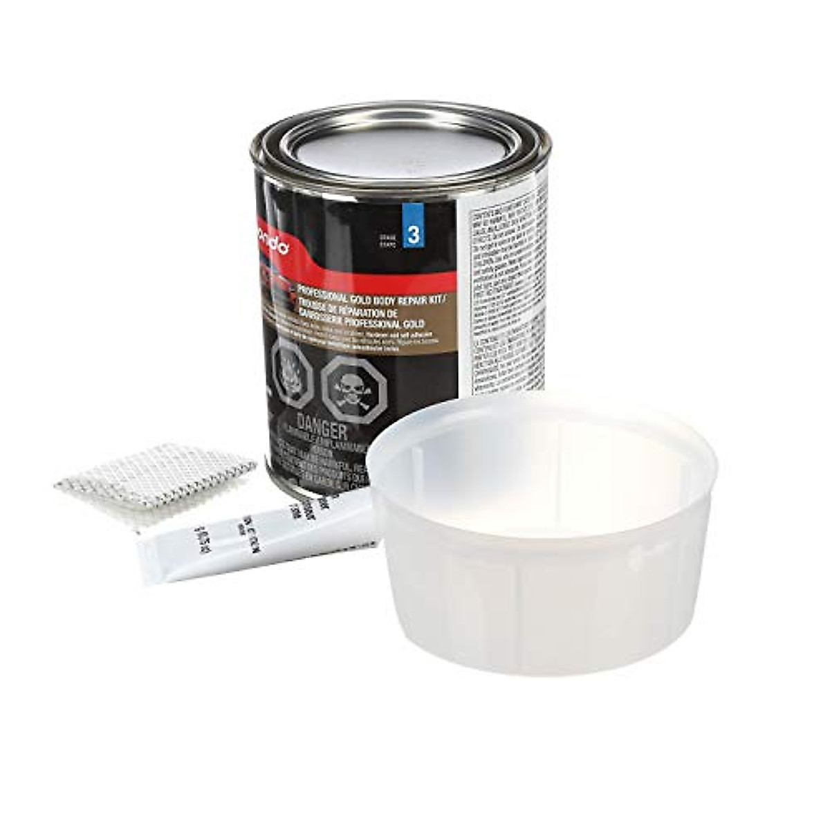 Bondo Professional Gold Body Repair Kit, Stage 3, Fixes Dents, Holes & Scratches - Has Superior Adhesion, 1 Kit