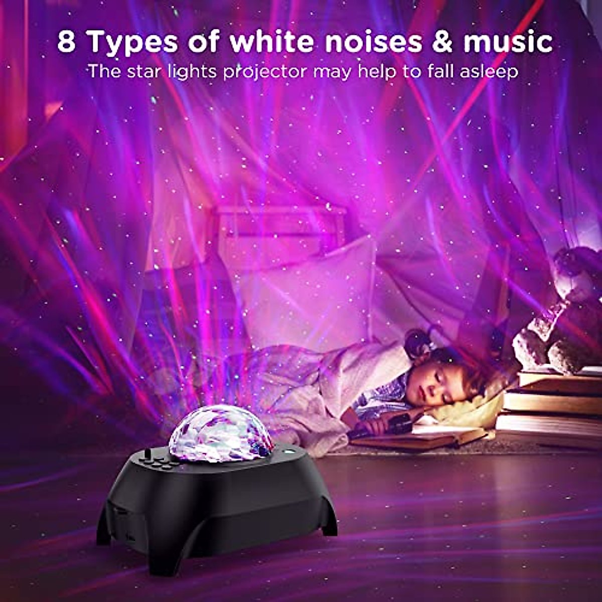Star Projector & Night Light Projector, 3 in 1 Galaxy Projector with Bluetooth Speaker, with 15 Lighting Modes, Remote Control & Timer, for Kids Adults Decor Bedroom/Party/Gathering/Christmas