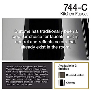 MR Direct 744C Chrome 2-Handle Standard Kitchen Faucet