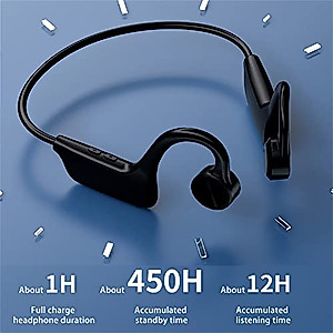 WERI Bone Conduction Headphones, Bluetooth 5.1 Sports Wireless Earphones with Built-in Mic, Open Ear Headphones Sweat Resistant Headset for Running, Cycling, Hiking, Driving