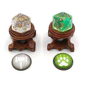 Dahan Dice Druid and Cleric Gift Set with Dice, Box, D20 Stand and Tokens
