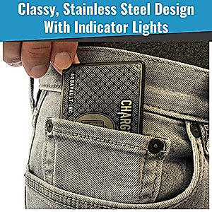 ChargeCard Portable Phone Charger & Power Bank – Fast Charging and Compact – Interchangeable Cables (Lightning, USB-C, Micro USB) - For iPhone and Android – Credit Card Sized Phone Battery Pack