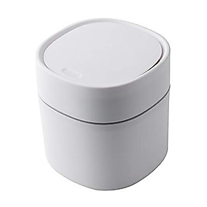 Garneck Car Trashcan Car Trash Cans Desktop Trash Can Car Ashtray Auto Trash Bin Garbage Can Ashtray for Home Desk White Automotive Garbage Cans Mini Garbage Cans