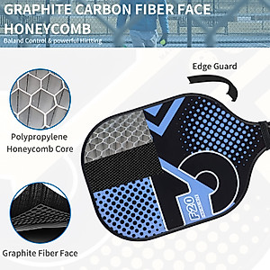 Quiet Pickleball Paddles Pickleball Set Pickleball Rackets, Quiet Pickleball Racquet Set of 4&2 with 1 Portable Pickleball Bag, 4 Pickleball Balls & 4 Grip Tapes