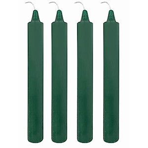 1 Box of 36 Household Utility Candles 6" x 3/4" Unscented (Green)