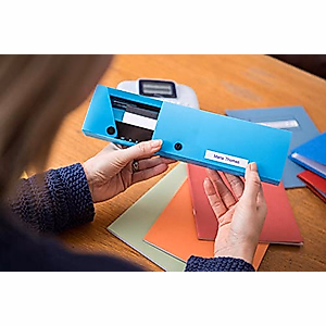 Brother P-Touch, PTM95, Monochrome, Handy Label Maker, 9 Type Styles, 8 Deco Mode Patterns, Navy Blue, Blue Gray