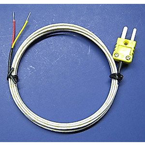 High Temperature k-Type Thermocouple Sensor Ceramic Kiln Furnace with Connector Plate and Hook up Cable 1999F 2372F 1300C CR-07