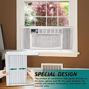 Daisypower Window Air Conditioner Side Panels Curtain Kit with Frame,Window AC Insulation Side Panel for AC Units Parts Replacement Screen (5,000 BTU)