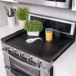 RELODECOR Noodle Board Stove Covers, Premium Stove Top Cover Board for Gas Stove Burner and Electric Range, Kitchen Sink Cover for Counter Space, Decorative Tray for Kitchen (Dark Walnut)