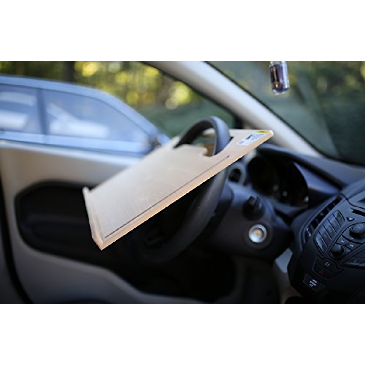 Wheeldesk Executive Size (18 1/2" x 14 1/2") Car Table – E-book & Notepad Vehicle Desk - Mobile Office - Steering Wheel Mountable Desk - Portable Automobile Desk For Laptop Computer/iPad - Car Tray