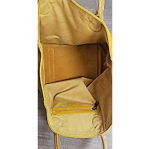 Oversize Tote Bag for Women Genuine Leather Handbags and Purses Cowhide Brown Large Shopper Bag Female Travel Handbag (about 41cm-21cm-34cm,Yellow),Yellow,brown