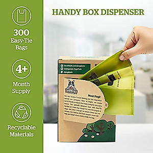 Pogi's Pet Supplies Poop Bags - 300 Dog Poop Bags with Easy-Tie Handles - Scented, Leak-Proof, Earth-Friendly Poop Bags for Dogs