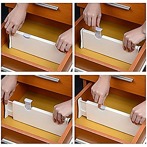 Yescom 2 Packs Adjustable Drawer Dividers Division Board Expandable Organizer Wardrobe