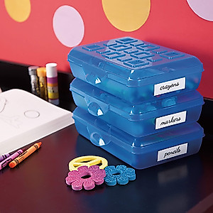 Sterilite Pencil Box with Splash Tint Lid (17224812),Multicolor