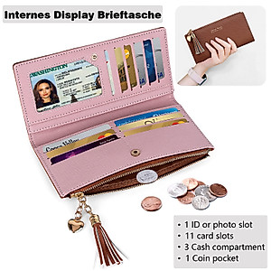 Jocose Moose Handbags for Women Wallet Tote Bag Shoulder Bag Top Handle Satchel Purse Set 3pcs (Beige + Brown)