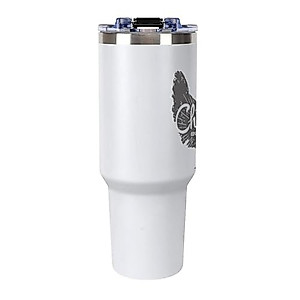 Chicken Whisperer 40oz Water Bottle Double Wall Insulated Tumbler with Handle Leakproof Travel Mug Deep Blue-style