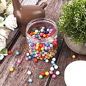 SGHUO 18 Pack 6oz Empty Slime Containers with Water-Tight Lids, Plastic Slime Jars with Stickers for Slime Making, Beauty Products