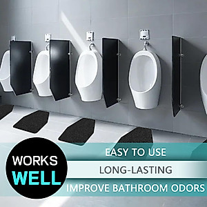Urinal Mats 6 Pack Urinal Pads Urinal Floor Mats for Men Bathroom Commerical Disposable Non-Slip Rubber Backing Washable Urinals Mat Eliminating Odor 17.7" x 20.5" (3 Pcs Black 3 Pcs Dark Grey)