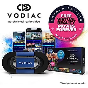 Vodiac VR - Virtual Reality Goggles, Carry Case, Free VR Videos & More via The Vodiac in-App Streaming Service. Powered by Your Smartphone iPhone Android Compatible