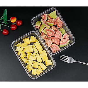 Tosnail 50 Pack 25 oz. Plastic Food Storage Containers with Lids Meal Prep Containers - Clear