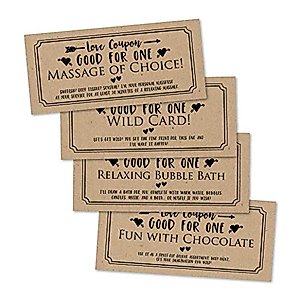 15 IOU Love Voucher Coupons For Him or Her, Husband Wife Boyfriend or Girlfriend Couples Valentines Day, Unique Birthday, Funny Anniversary, Romantic Christmas Gift, Naughty I Owe You Cards