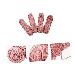 COHEALI 4pcs Colorful Gold Velvet Yarn Wool Yarn Knit Sweater Scarf Crocheting Supplies Crochet Thread Sewing DIY Wool Yarn Crochet Cotton Yarn Chenille Colorful Gold Velvet Pink Self Made