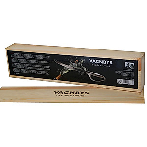 VAGNBYS - Champagne Saber - Sabrage Safety Sword - Steel Sommelier Sabre Bottle Opener - Includes Case Perfect for Gifts