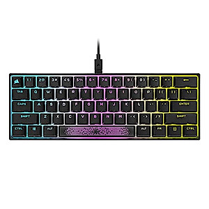 Corsair K65 RGB Mini 60% Mechanical Gaming Keyboard - Cherry MX Speed - Black (Renewed)