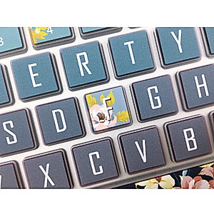 Silicon Keyboard Cover for 11.6" Lenovo Chromebook C330 C340, Flex 11, 100e 300e 500e N20 N21 N22 N23, 14" N42 N42-20, Red Flower