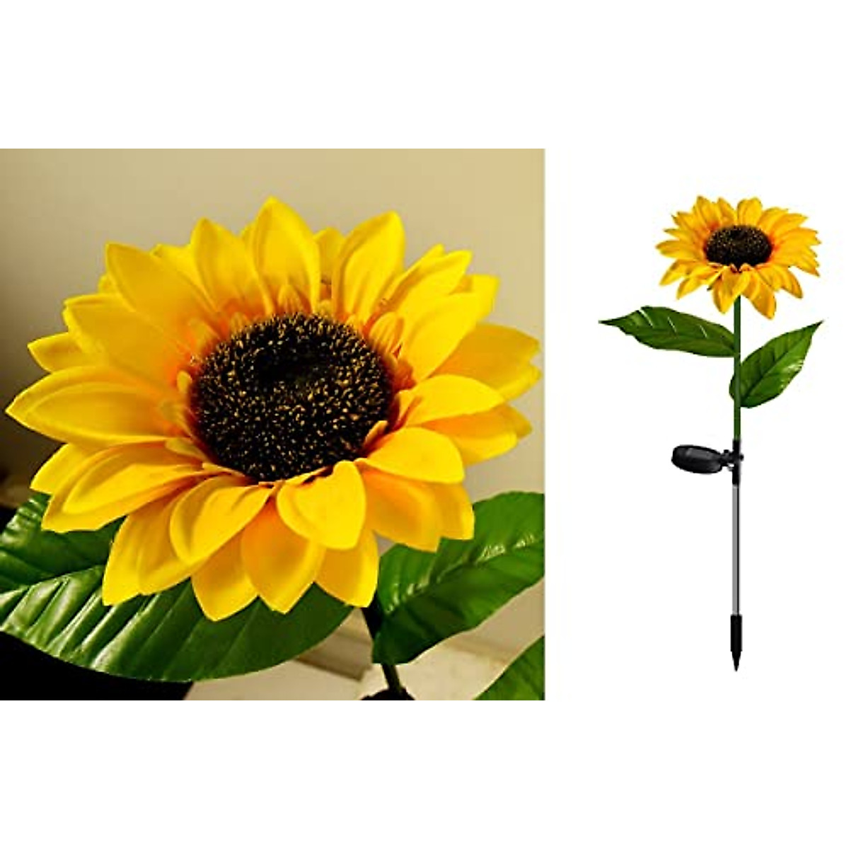 SLXTOU Led Solar Sunflower Flower Light, Outdoor Garden Garden Decoration Light, Lawn Plug-in Light