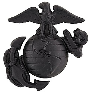 Marine Corps Globe and Anchor Cap Device Black Enlisted