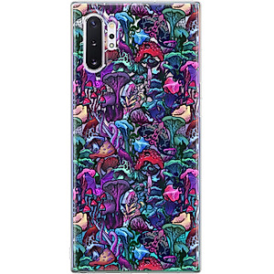 TPU Phone Case Compatible with Samsung A72 A71 5G A70 A51 A50 A32 A21 A11 A12 A13 A14 A01 Trippy Flexible Forest Witchy Lightweight Mushrooms Shockproof Fly Agaric Silicone Magic Protective Soft