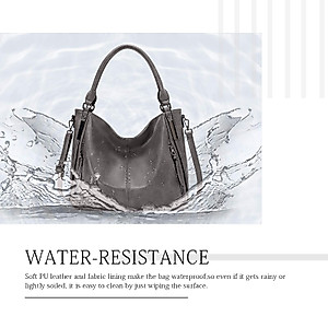 Purses for Women Shoulder Handbags Hobo Bags for Women (92-gray)