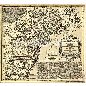 1756 Map| North America| America Septentrionalis a Domini d'Anville in Galliis Edita n