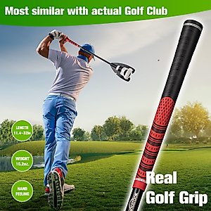 VR Golf Club for Oculus Quest 2 Rift S: Realistic Grip Handle Attachment for Golf Game: Meta Quest 2 Adjustable Length Controller Accessories: Universal Left and Right Controllers