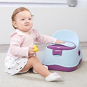 Potty Training Chair,PHEENOWL Portable Toddler Potty Training Toilet Seat with Removable Container,Non Slip and Easy-Clean kids potty built in Splash Guard for Boys Girls (Blue, PP seat)