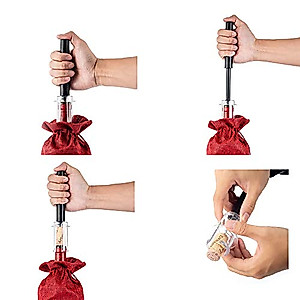 Wine Ziz Amazingly Simple Wine Opener with Foil Cutter Gift Set for Wine Lovers | Upgraded Wine Pump Air Pressure Wine Bottle Opener Easy Cork Remover Corkscrew | Wine Bottle Openers